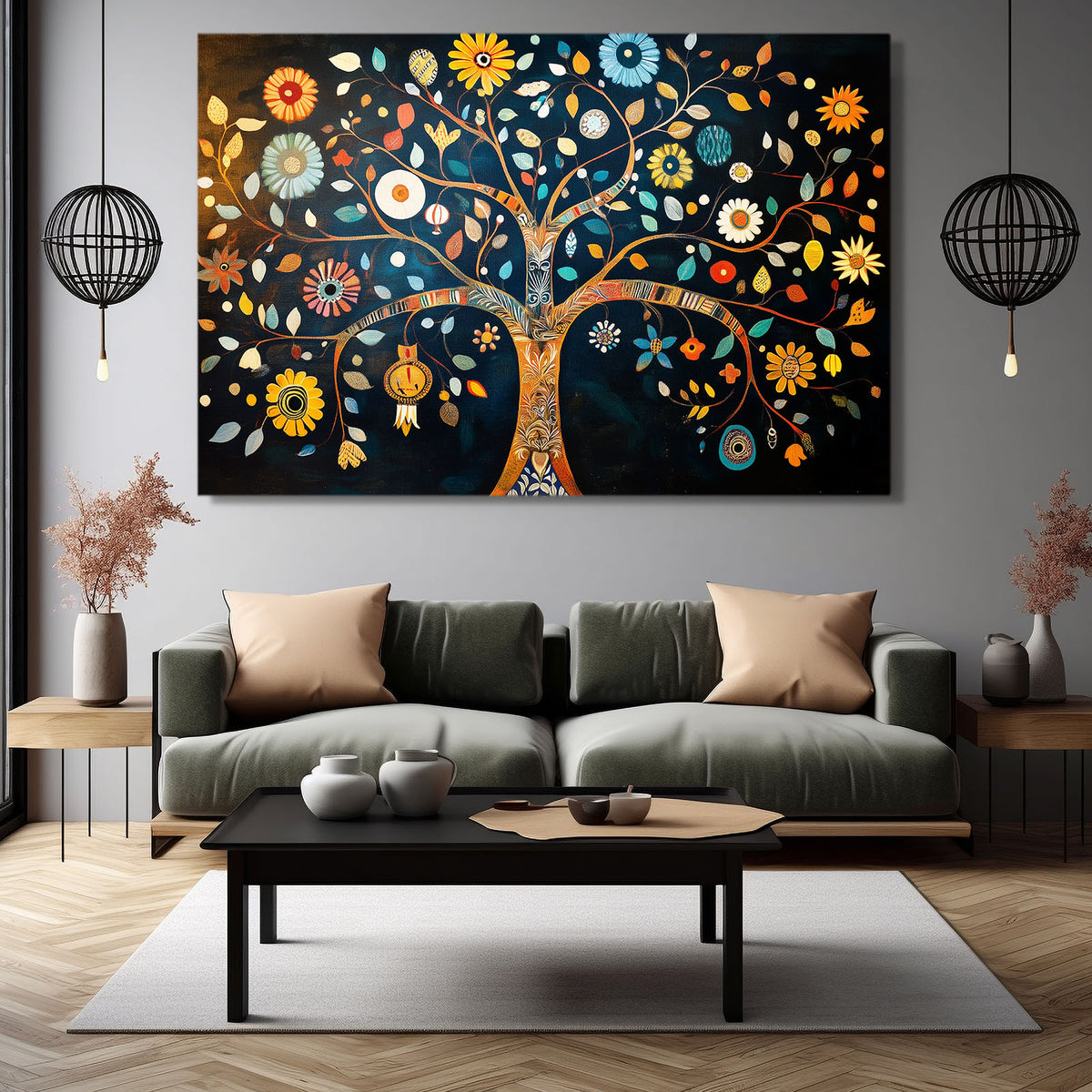 Mutlicolore Tableau Arbre De Vie | TableauDecoModerne®