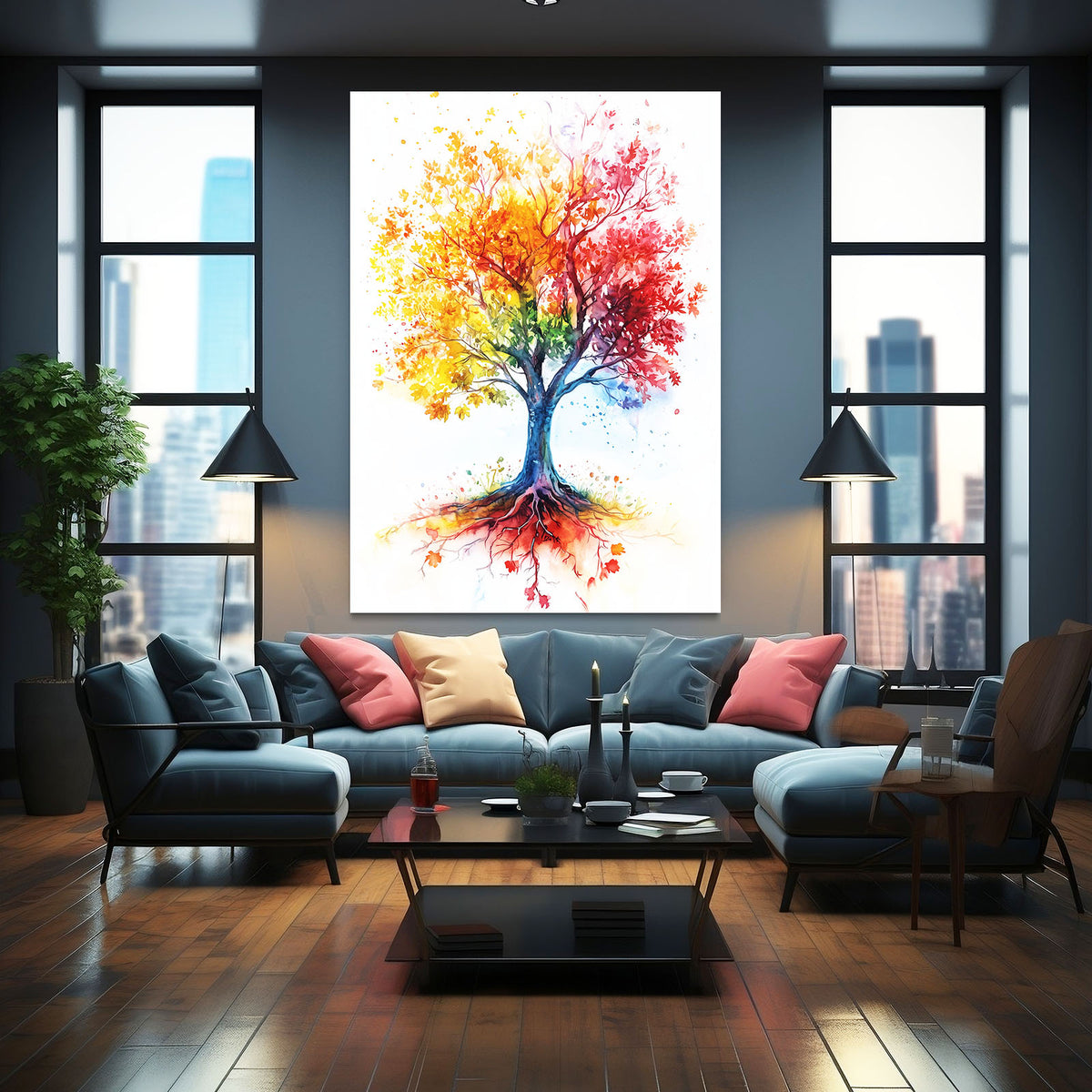 Tableau Arbre De Vie Jaune | TableauDecoModerne®