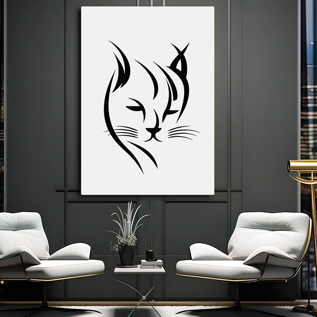 Tableau Chat Minimaliste | TableauDecoModerne®