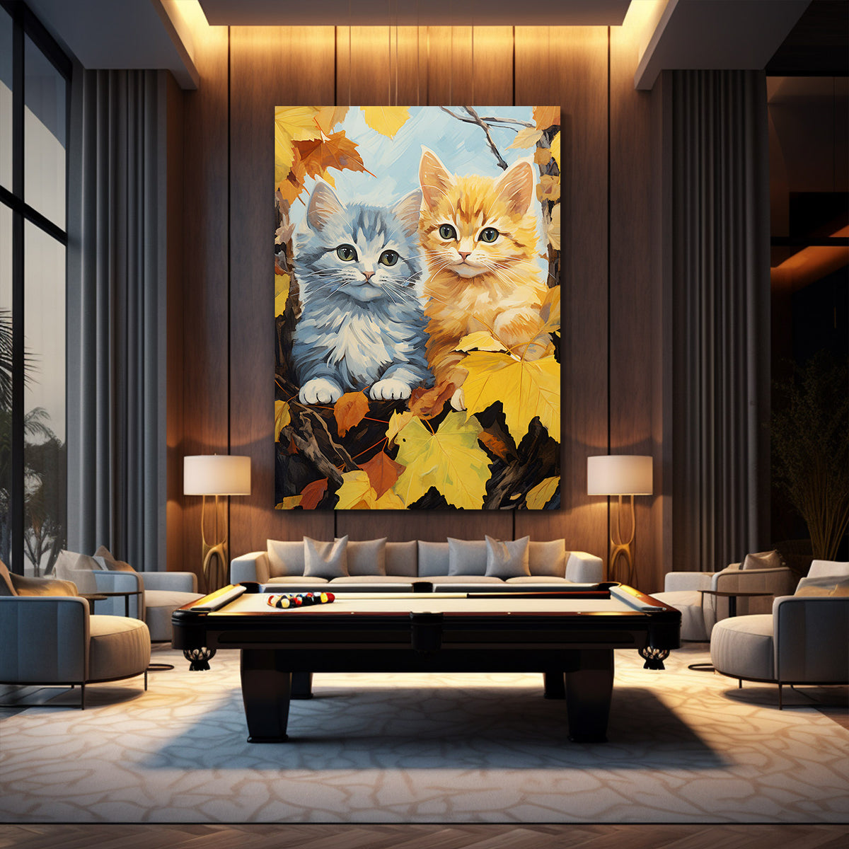 Tableau Chats Automne | TableauDecoModerne®