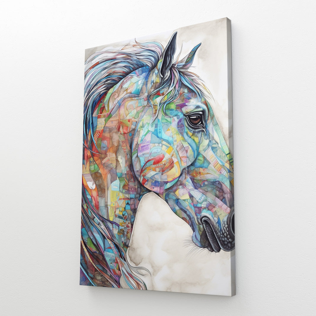 Tableau Cheval Coloré | TableauDecoModerne®
