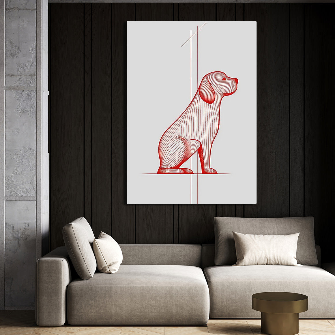 Tableau Chien Minimaliste | TableauDecoModerne®
