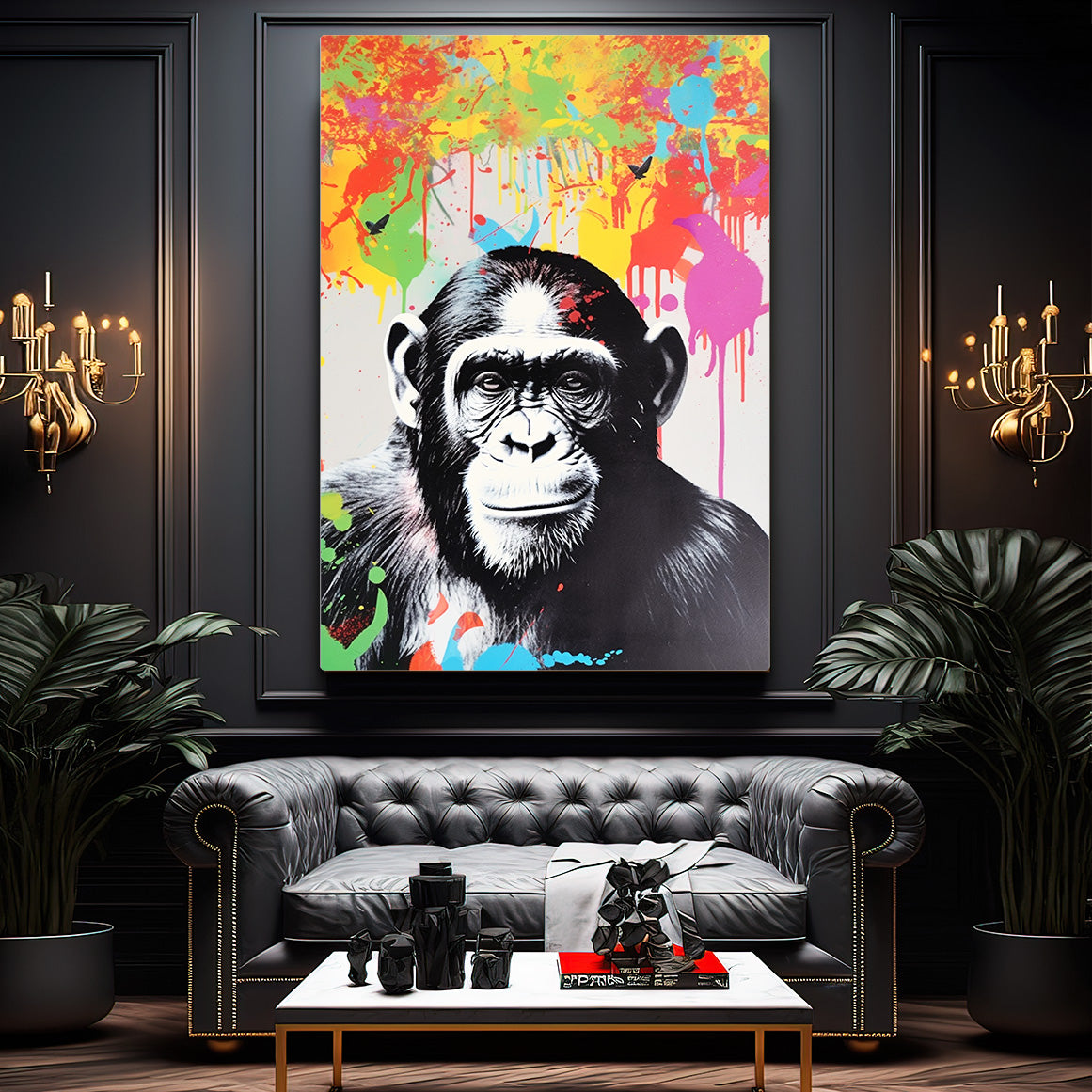 Multicolored Monkey Painting | TableauDecoModerne®