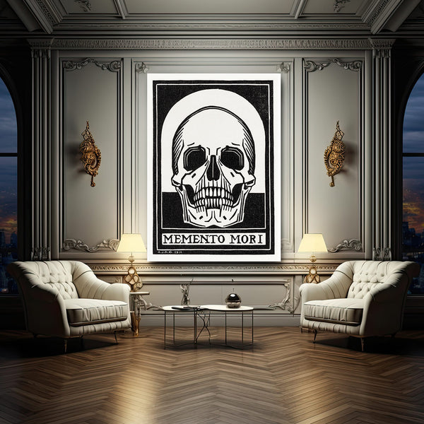 Tableau Tete de Mort Noir Et Blanc | TableauDecoModerne®