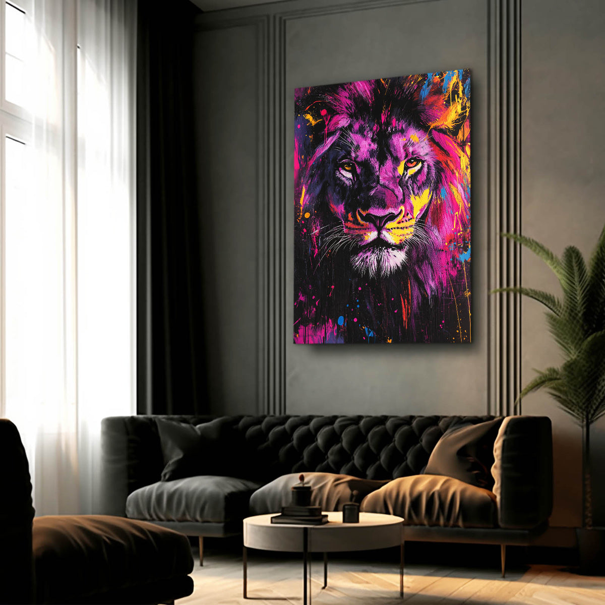 Éclat Royal Tableau Lion | TableauDecoModerne®