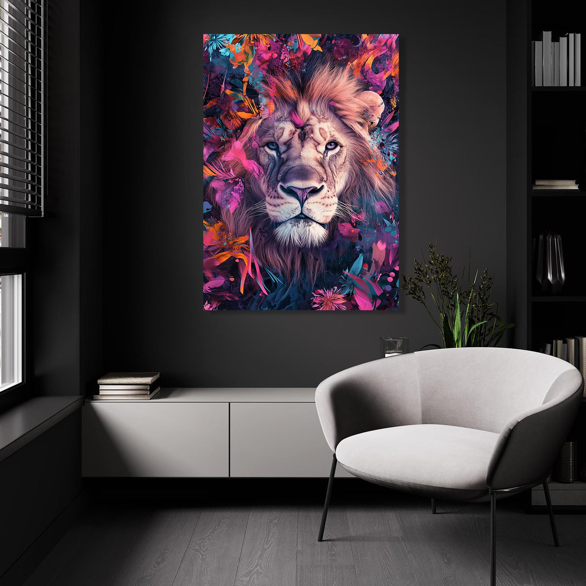 Jungle Royale Tableau Lion | TableauDecoModerne®