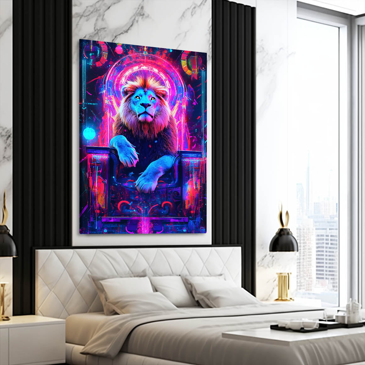 Lion Royal Tableau | TableauDecoModerne®