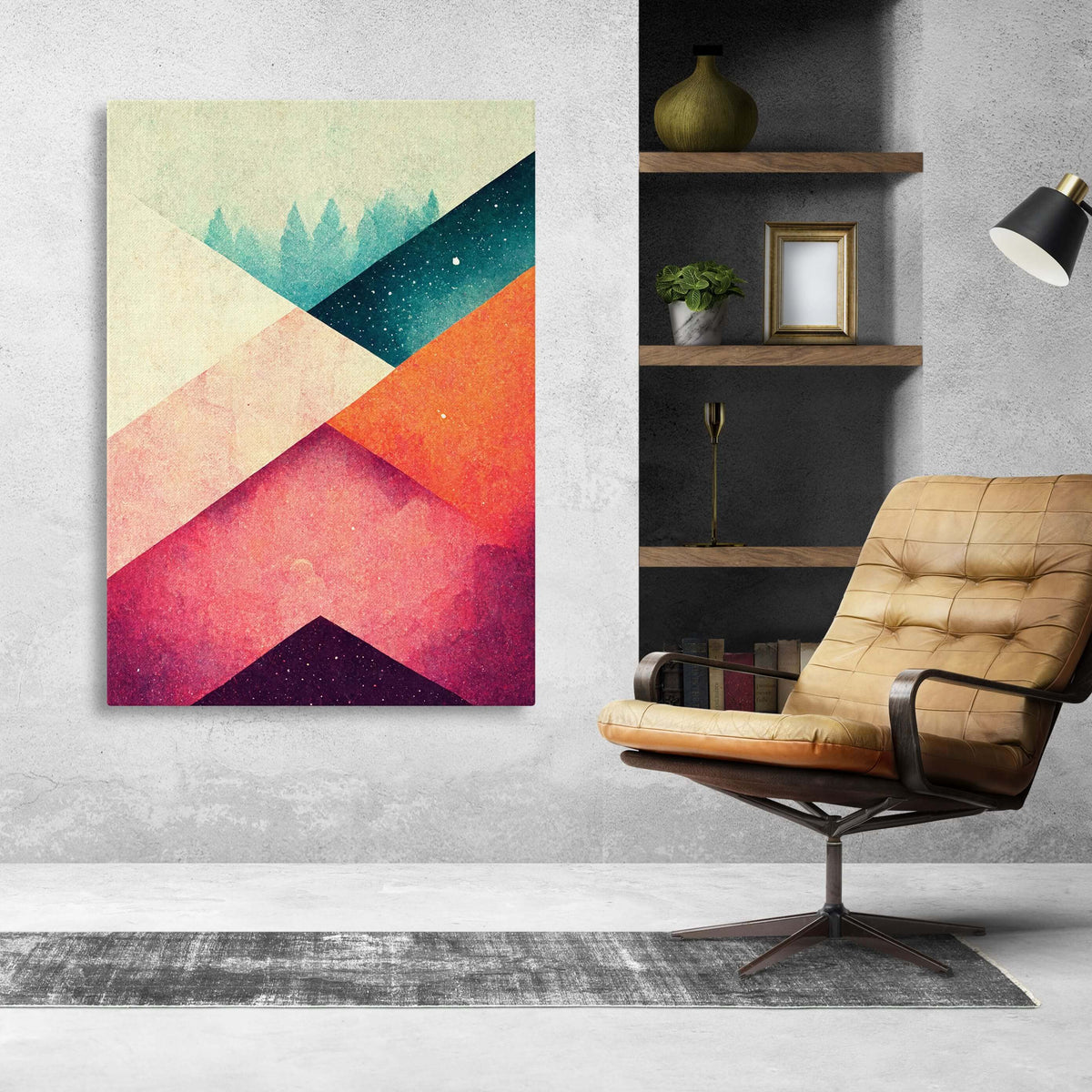 Tableau Geometrique Scandinave Simple | TableauDecoModerne®