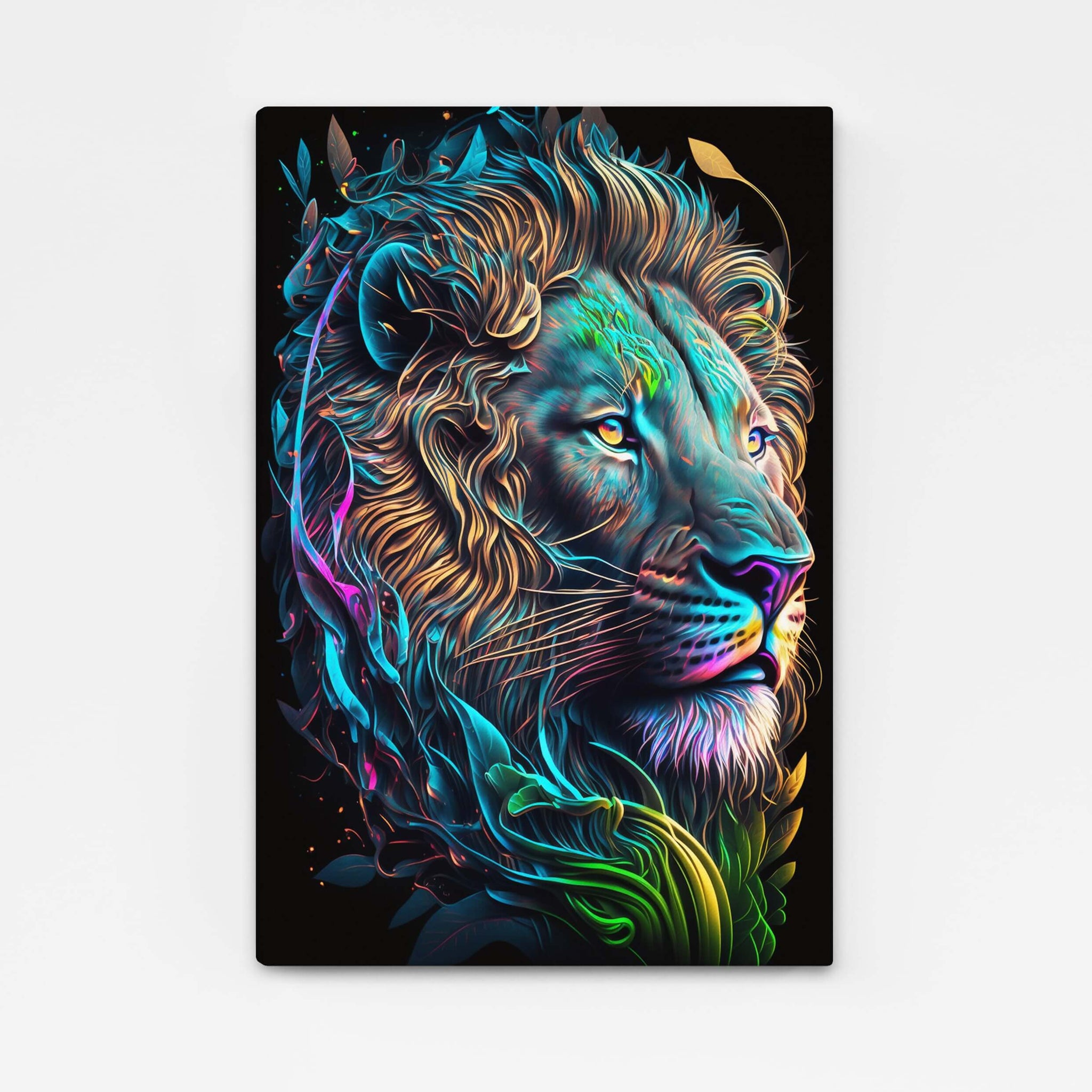 Tableau Lion Multicolore | TableauDecoModerne®