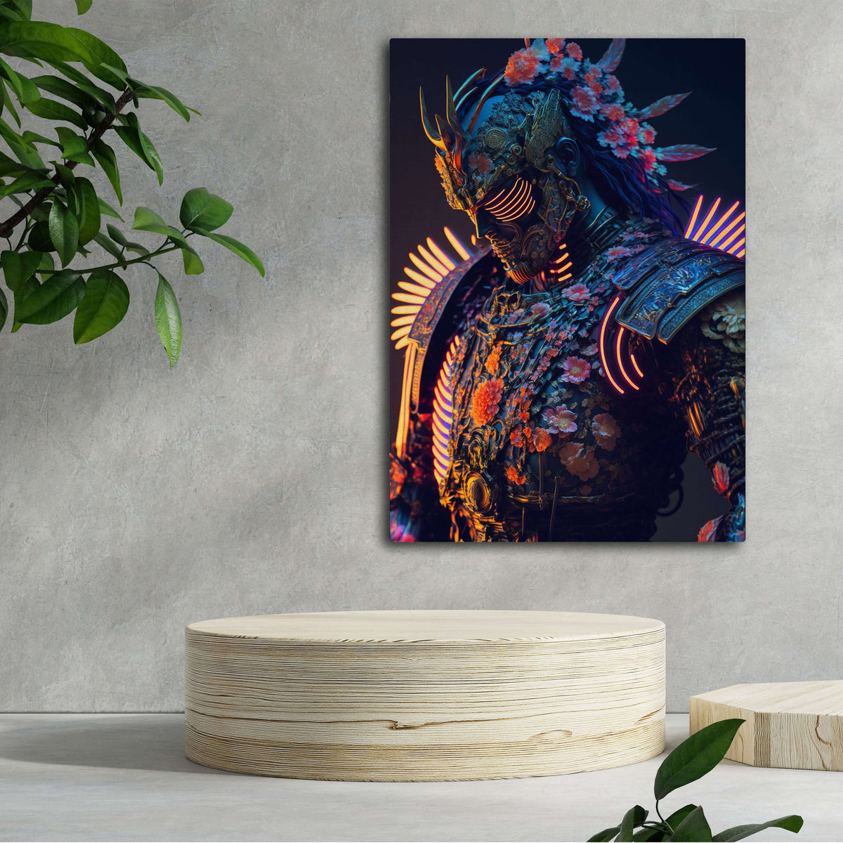 Samurai Flowers Painting | TableauDecoModerne®