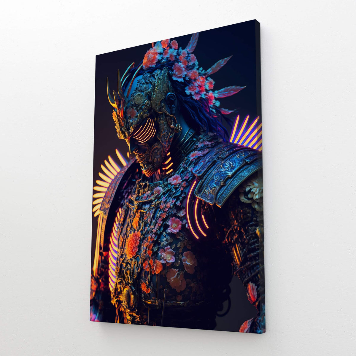 Samurai Flowers Painting | TableauDecoModerne®