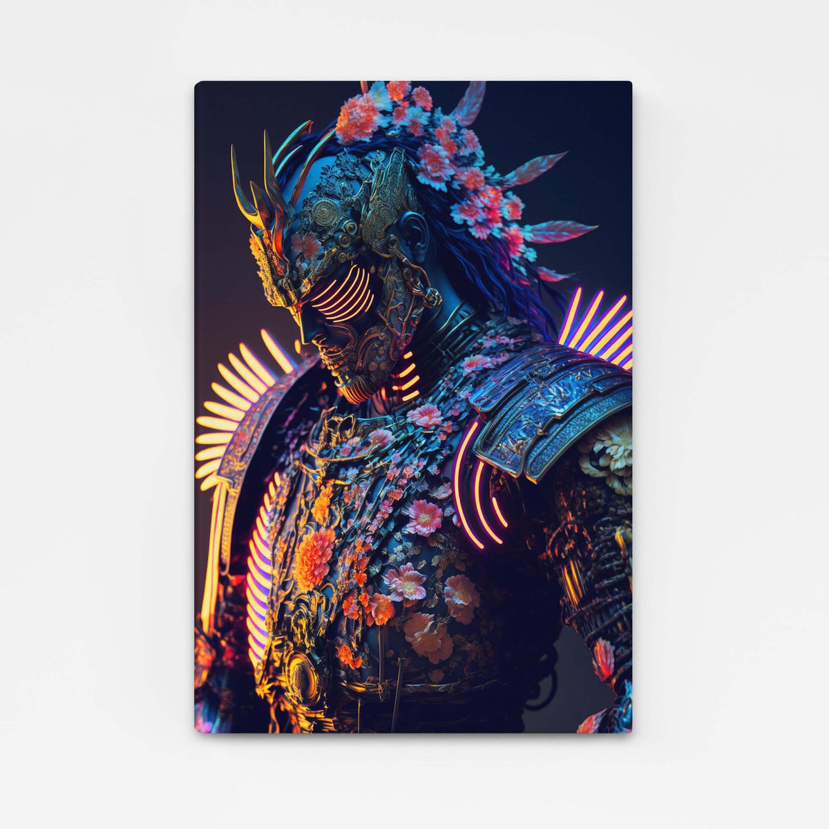 Samurai Flowers Painting | TableauDecoModerne®