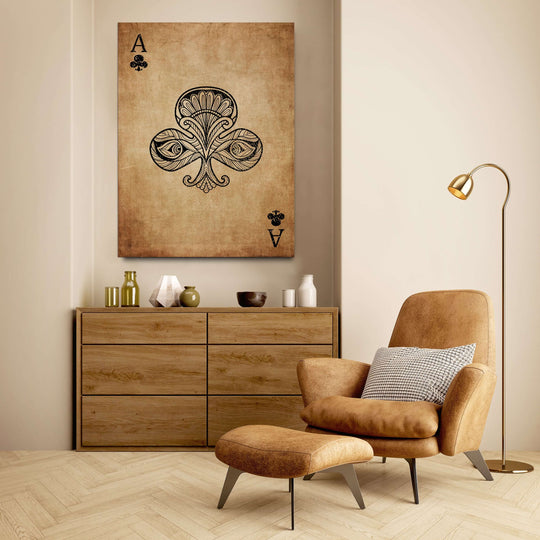 Tableau As de Trèfle Vintage | TableauDecoModerne®