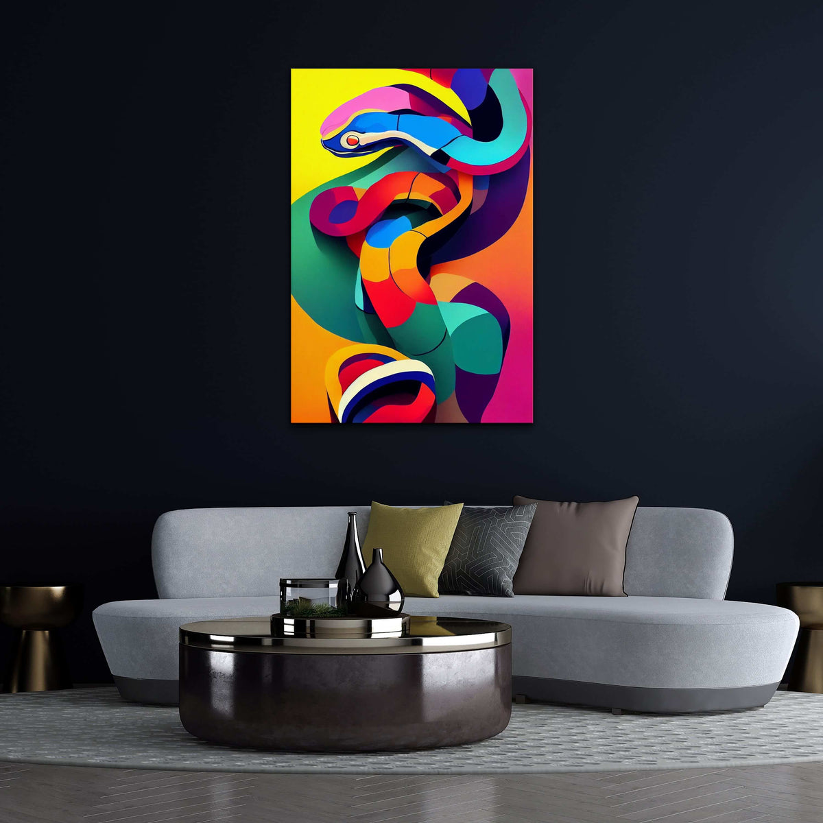Pop Art Snake Painting | TableauDecoModerne®