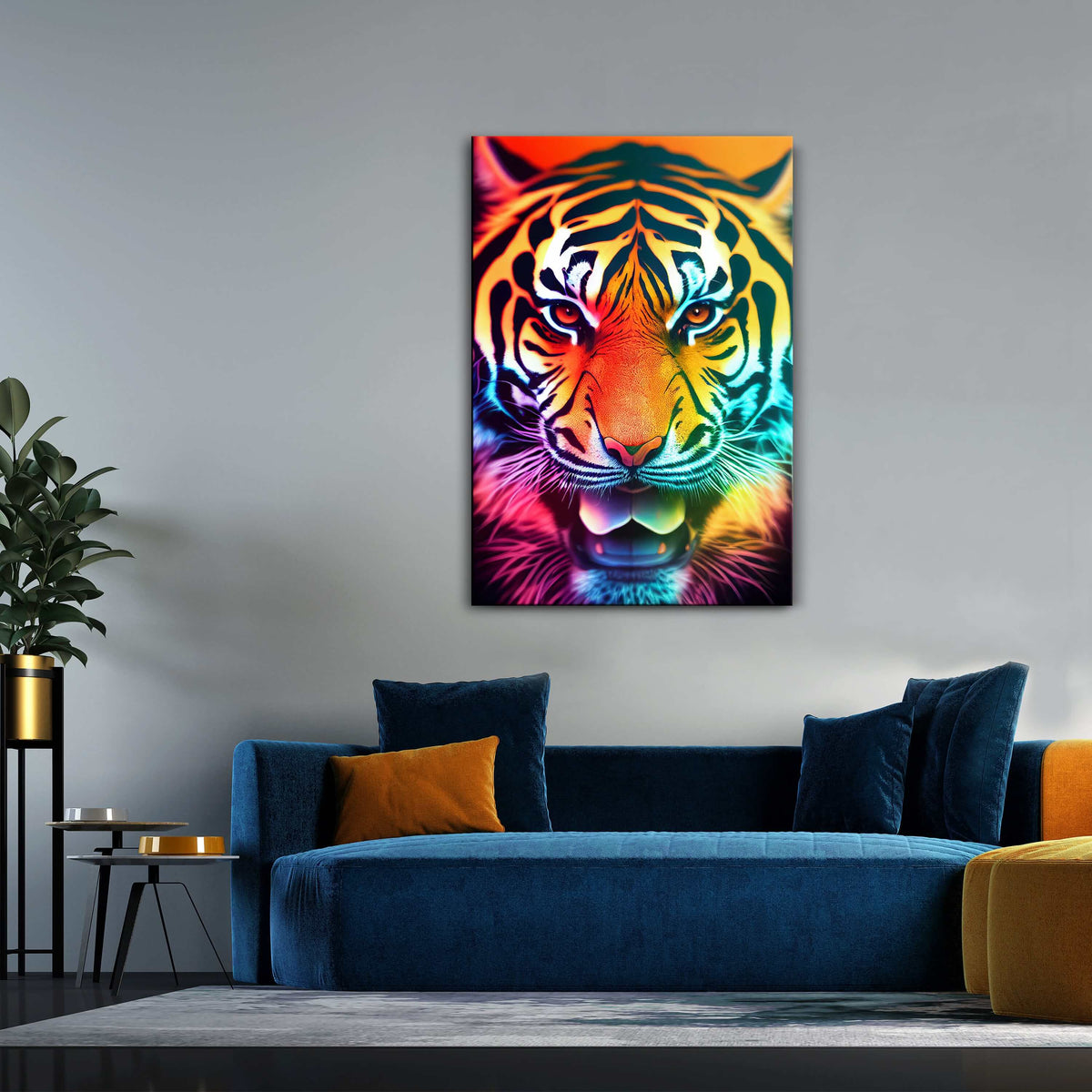 Color Tiger Painting | TableauDecoModerne®